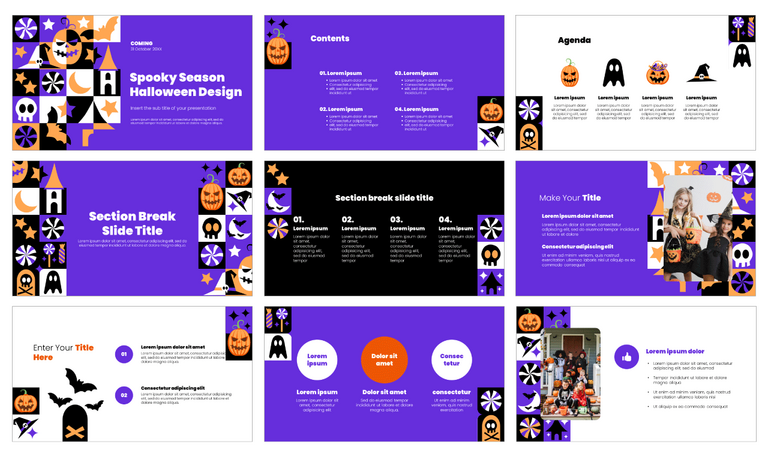 Spooky Season Halloween Design Google Slides PPT Templates