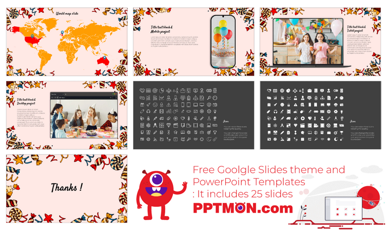 Warm Birthday Wishes Google Slides Theme PowerPoint Template