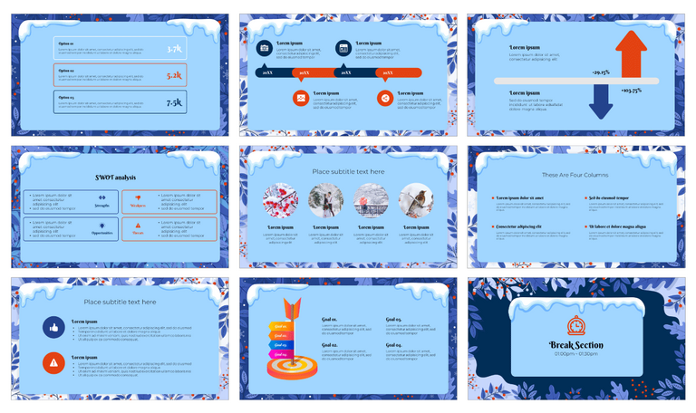 Winter Snow Festival Google Slide Themes PowerPoint Templates