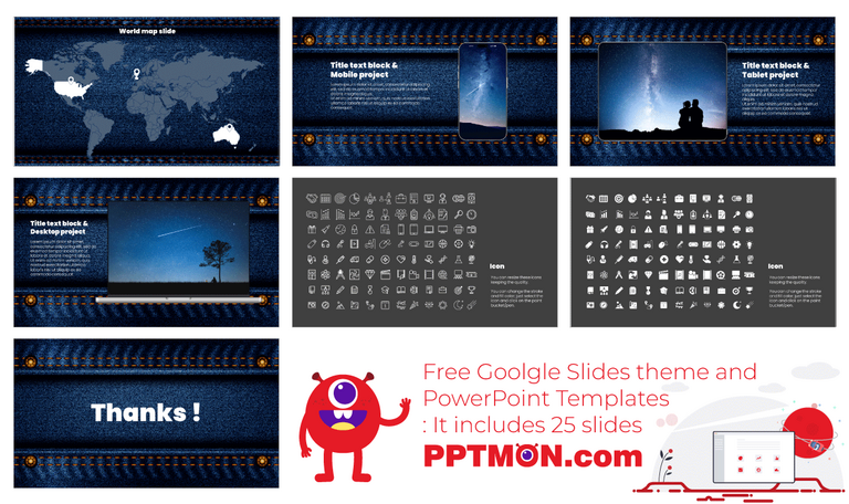 Denim Fashion Workshop Google Slides PowerPoint Templates