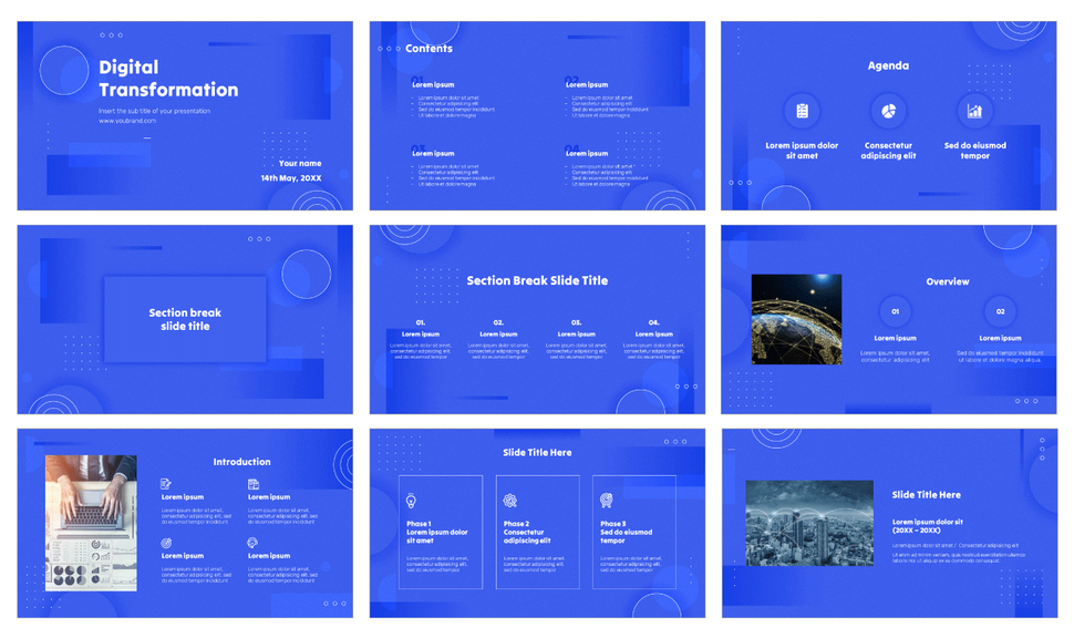 Digital Transformation Free Google Slides PowerPoint Template