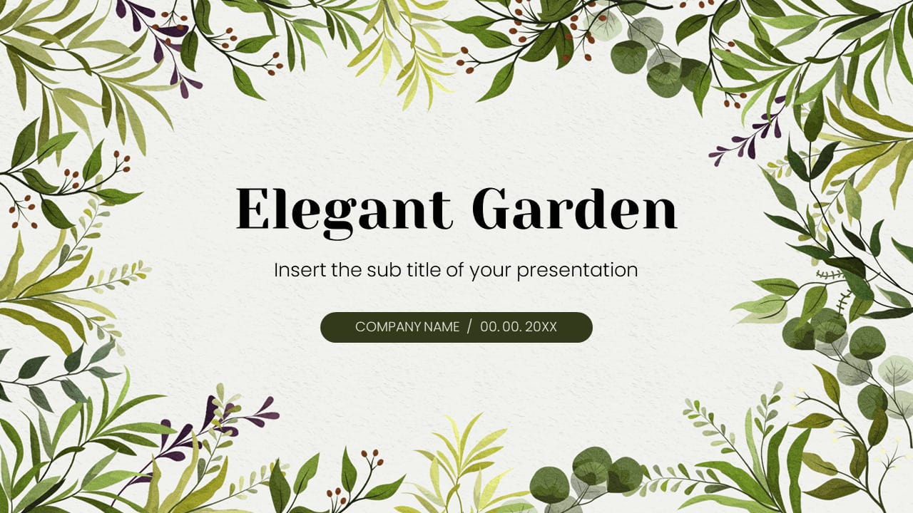 Elegant Garden Free Google Slides Theme PowerPoint Template