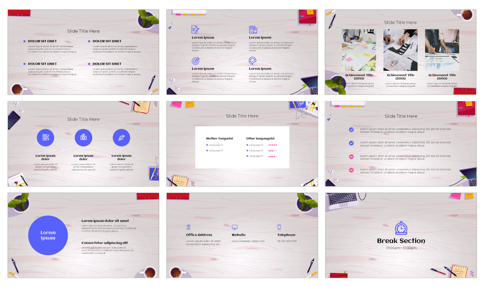 Freelance Workstation Google Slide Theme PowerPoint Template