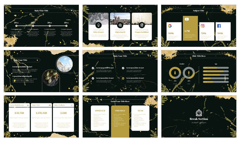 Luxury Business Plan Google Slides Theme PowerPoint Template