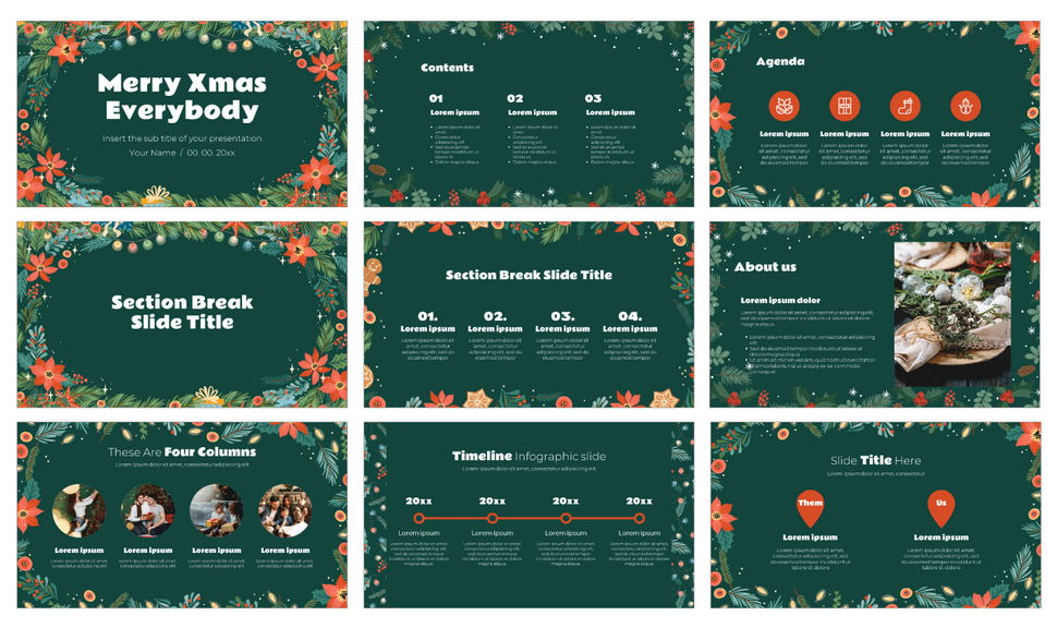Merry Xmas Everybody Google Slide Theme PowerPoint Template