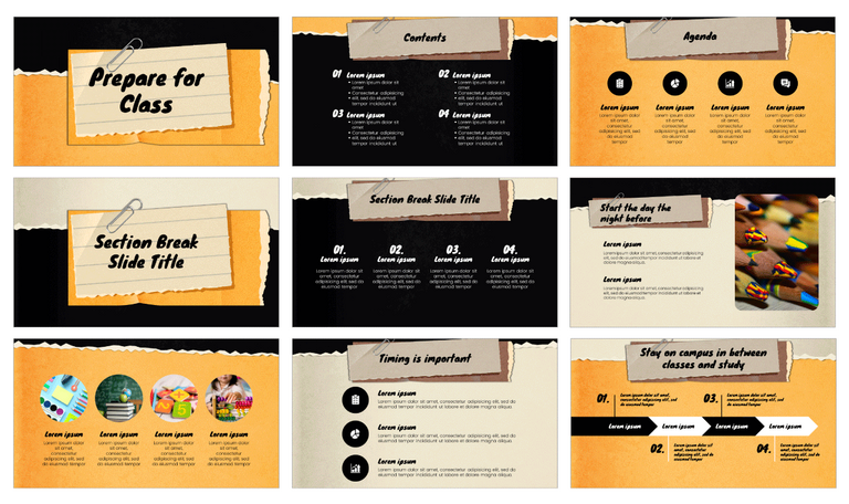 Prepare for Class Free Google Slides Theme PowerPoint Template