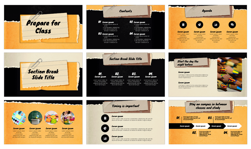 Prepare for Class Free Google Slides Theme PowerPoint Template