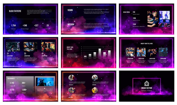 Simple Neon Newsletter Free Google Slides PowerPoint Template