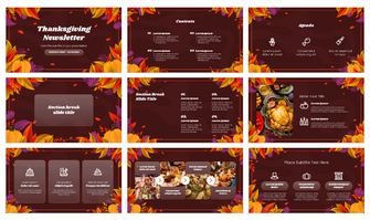 Thanksgiving Newsletter Google Slide Theme PowerPoint Template