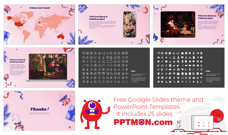 White Christmas Free Google Slide Theme PowerPoint Template