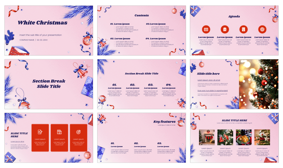 White Christmas Free Google Slide Theme PowerPoint Template