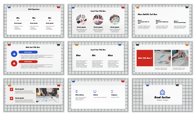 Wire Memo Board Free Google Slides Theme PowerPoint Template