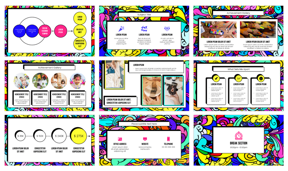 Aesthetic Doodles Free Google Slides Theme PowerPoint Template