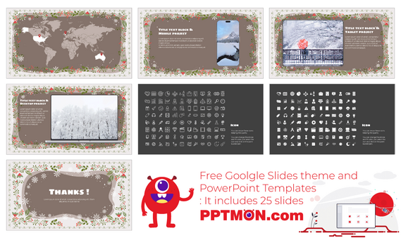 Winter Border Free Google Slides Themes PowerPoint Templates