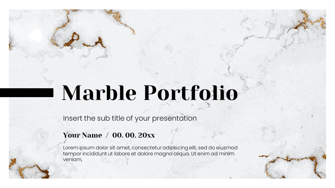 Marble Portfolio Free Google Slides Themes PowerPoint Templates