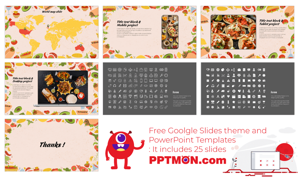 Mexican Food Recipes Google Slides Theme PowerPoint Template