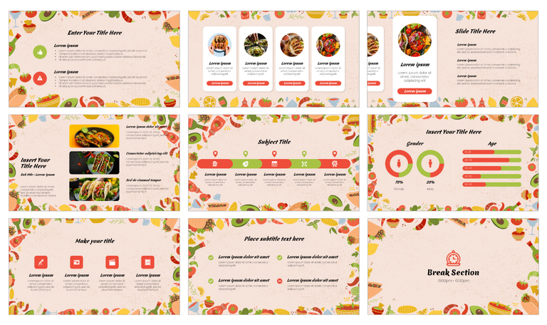 Mexican Food Recipes Google Slides Theme PowerPoint Template