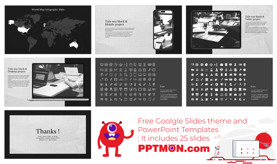 Minimalist Grid Paper Google Slides Theme PowerPoint Template