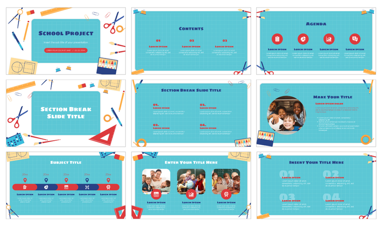 School Project Free Google Slides Theme PowerPoint Template