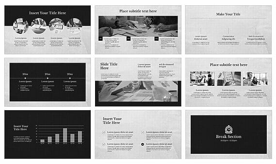 Minimalist Grid Paper Google Slides Theme PowerPoint Template