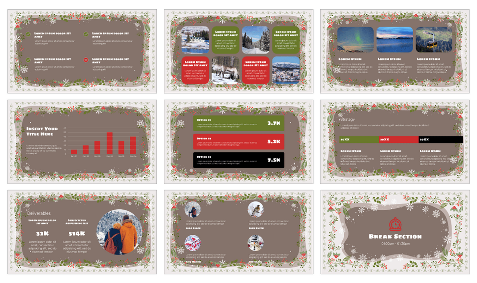 Winter Border Free Google Slides Themes PowerPoint Templates