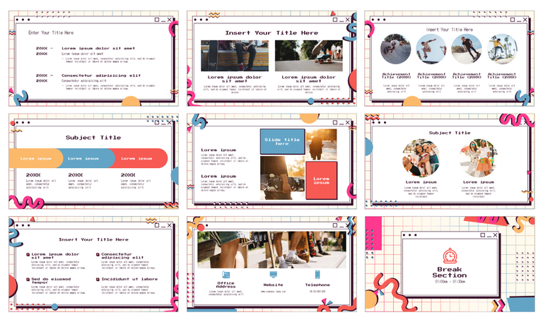 1990s Background Google Slides Themes PowerPoint Templates