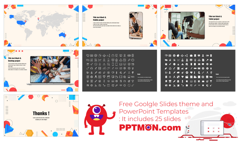 3D Objects for Lesson Google Slides Theme PowerPoint Template