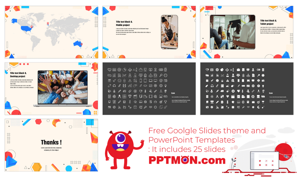 3D Objects for Lesson Google Slides Theme PowerPoint Template
