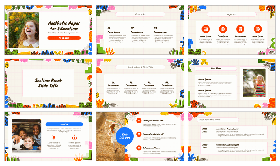 Aesthetic Paper for Education Google Slides PowerPoint Template
