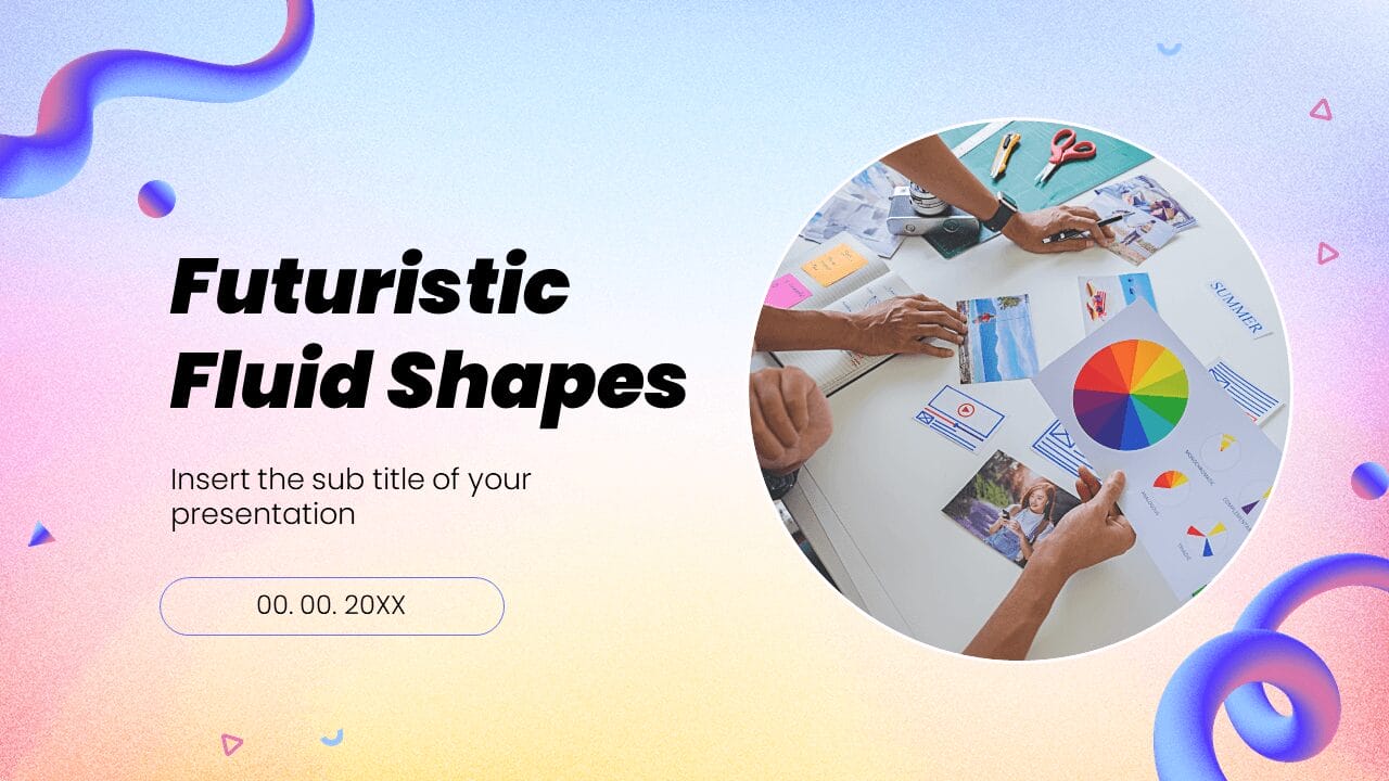 Futuristic Fluid Shapes Google Slides Theme PowerPoint Template