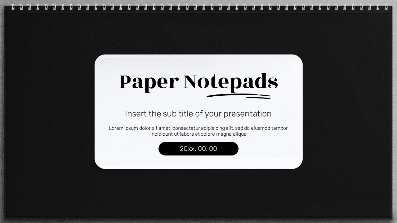 Paper Notepads Free Google Slides Theme PowerPoint Template