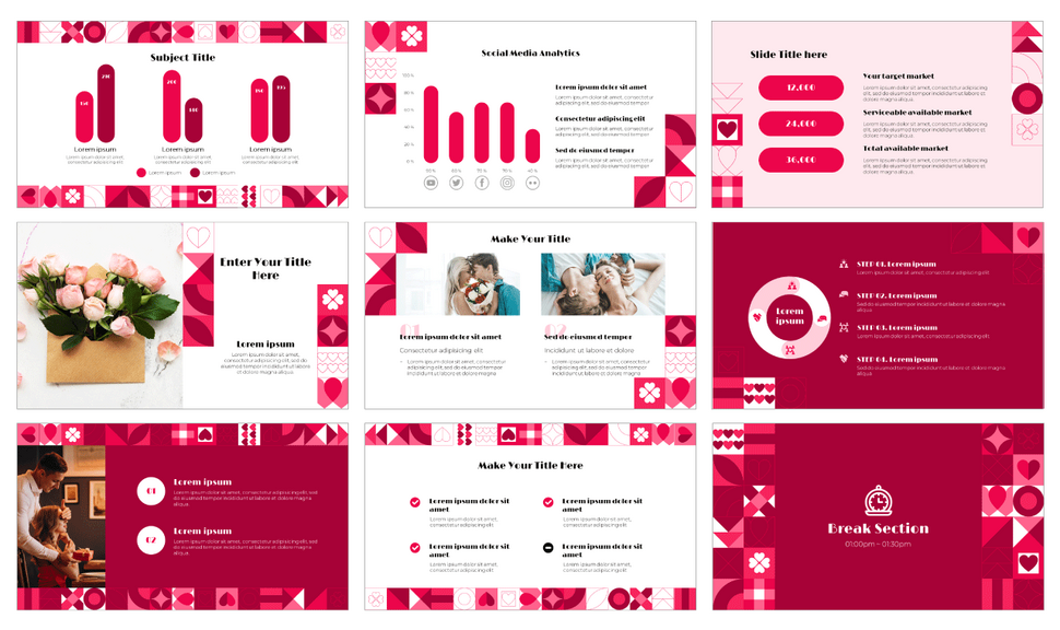 Valentine's Day Campaign Google Slides PowerPoint Template