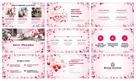 Valentine's Day Marketing Plan Google Slides PowerPoint Template