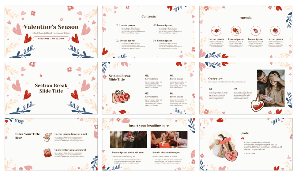 Valentine's Season Google Slides Theme PowerPoimt Template