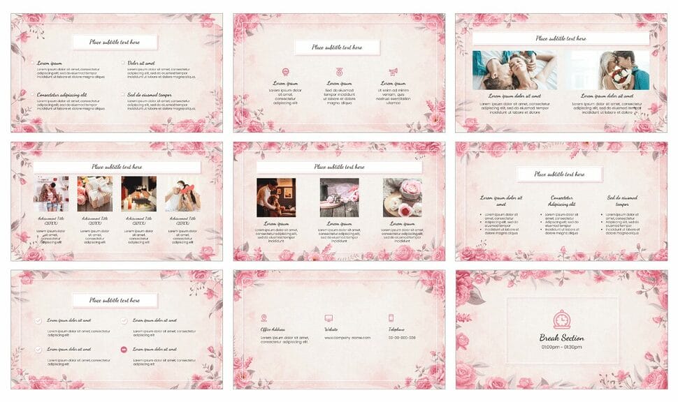 Happy Valentine's Day Newsletter Google Slides PPT Template