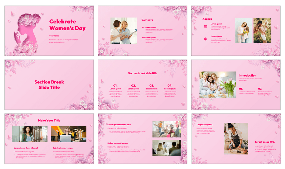 Celebrate Women's Day Free Google Slides PowerPoint Template