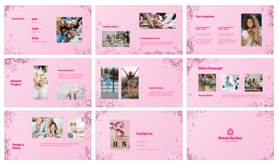 Celebrate Women's Day Free Google Slides PowerPoint Template