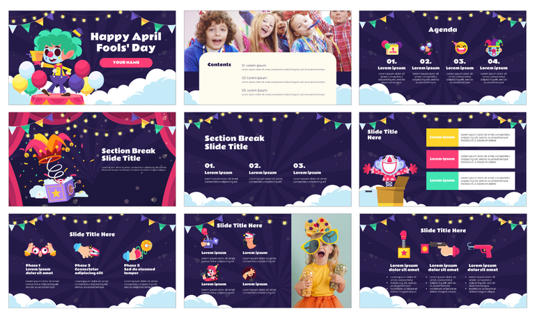 Happy April Fools' Day Google Slides Theme PowerPoint Template