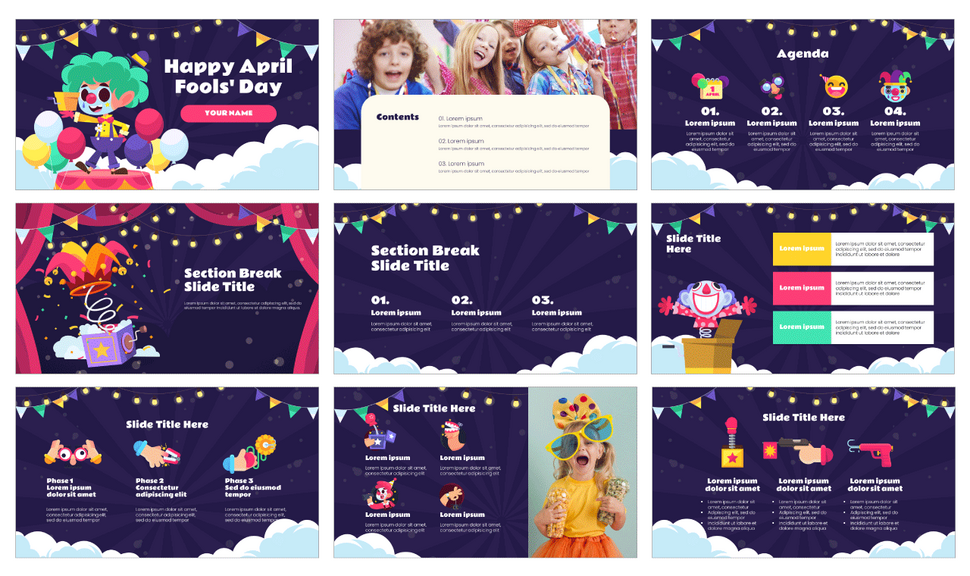 Happy April Fools' Day Google Slides Theme PowerPoint Template