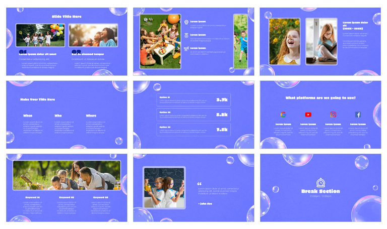 Bubble Education Google Slides Themes PowerPoint Templates