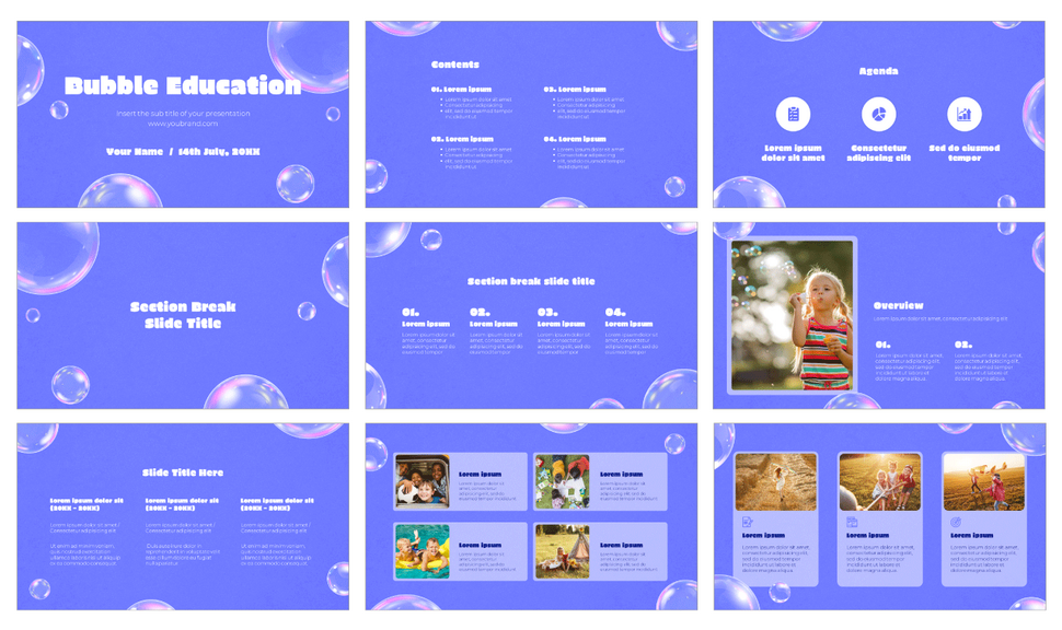 Bubble Education Google Slides Themes PowerPoint Templates