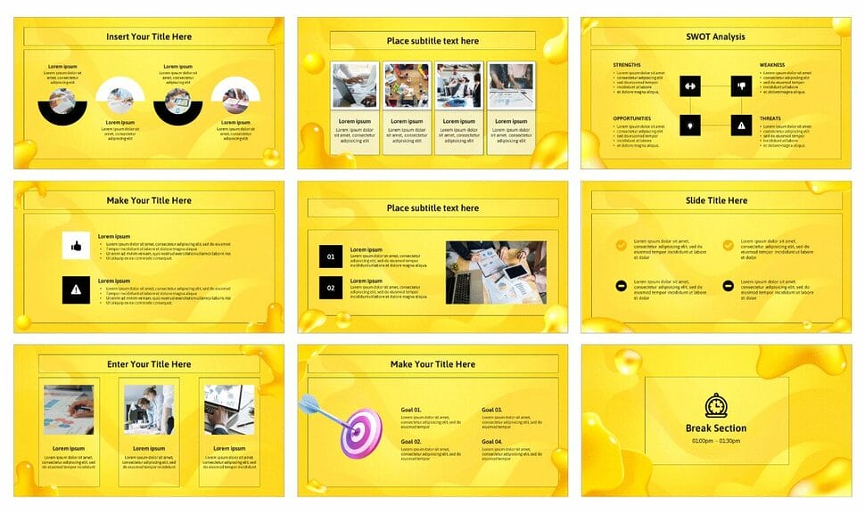 Liquid Shiny Project Plan Free Google Slides PowerPoint Template