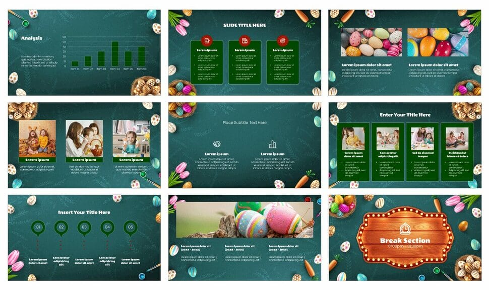 Easter Egg Workshop Google Slides Theme PowerPoint Template
