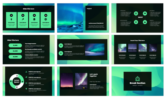 Green Wave Free Google Slides Theme PowerPoint Template