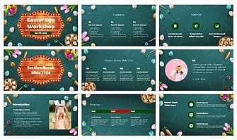 Easter Egg Workshop Google Slides Theme PowerPoint Template