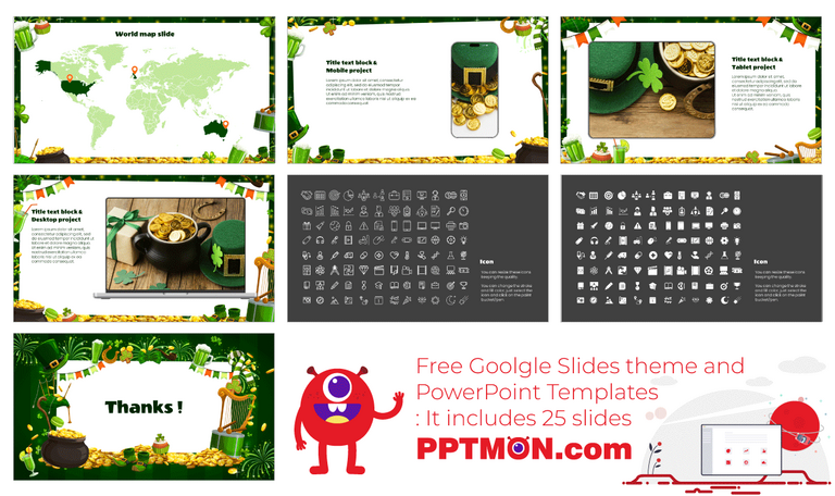 History of Saint Patrick Google Slides Theme PowerPoint Template
