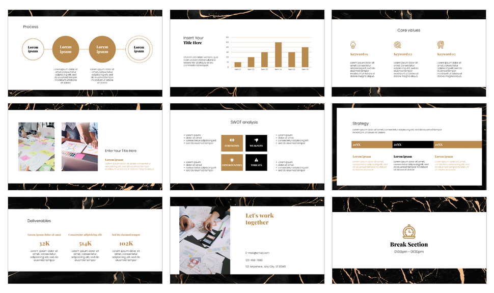 Deluxe Marketing Free Google Slides Theme PowerPoint Template
