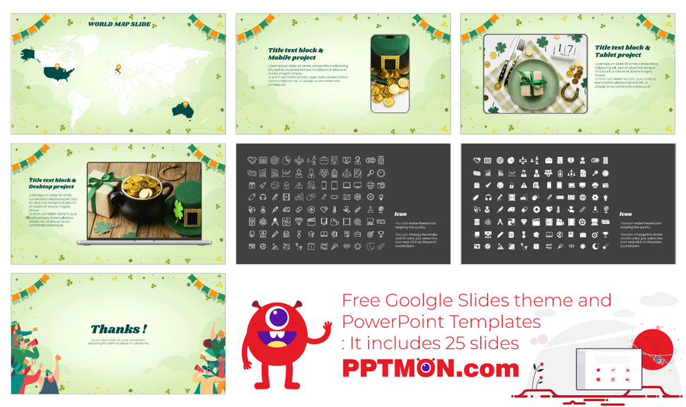 Celebrate St. Patrick's Day Google Slides PowerPoint Templates