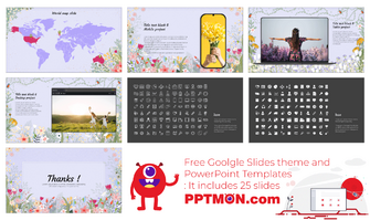 Spring Floral Decoration Free Google Slides PowerPoint Templates