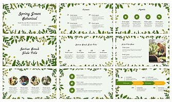 Spring Green Botanical Free Google Slides PowerPoint Templates